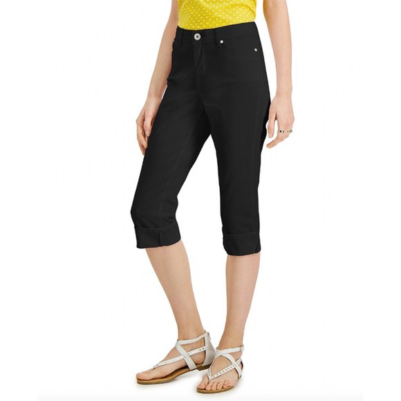 Style & Co. | Jeans | Nwt Style Co Petite Curvy Cuffed Black Denim ...